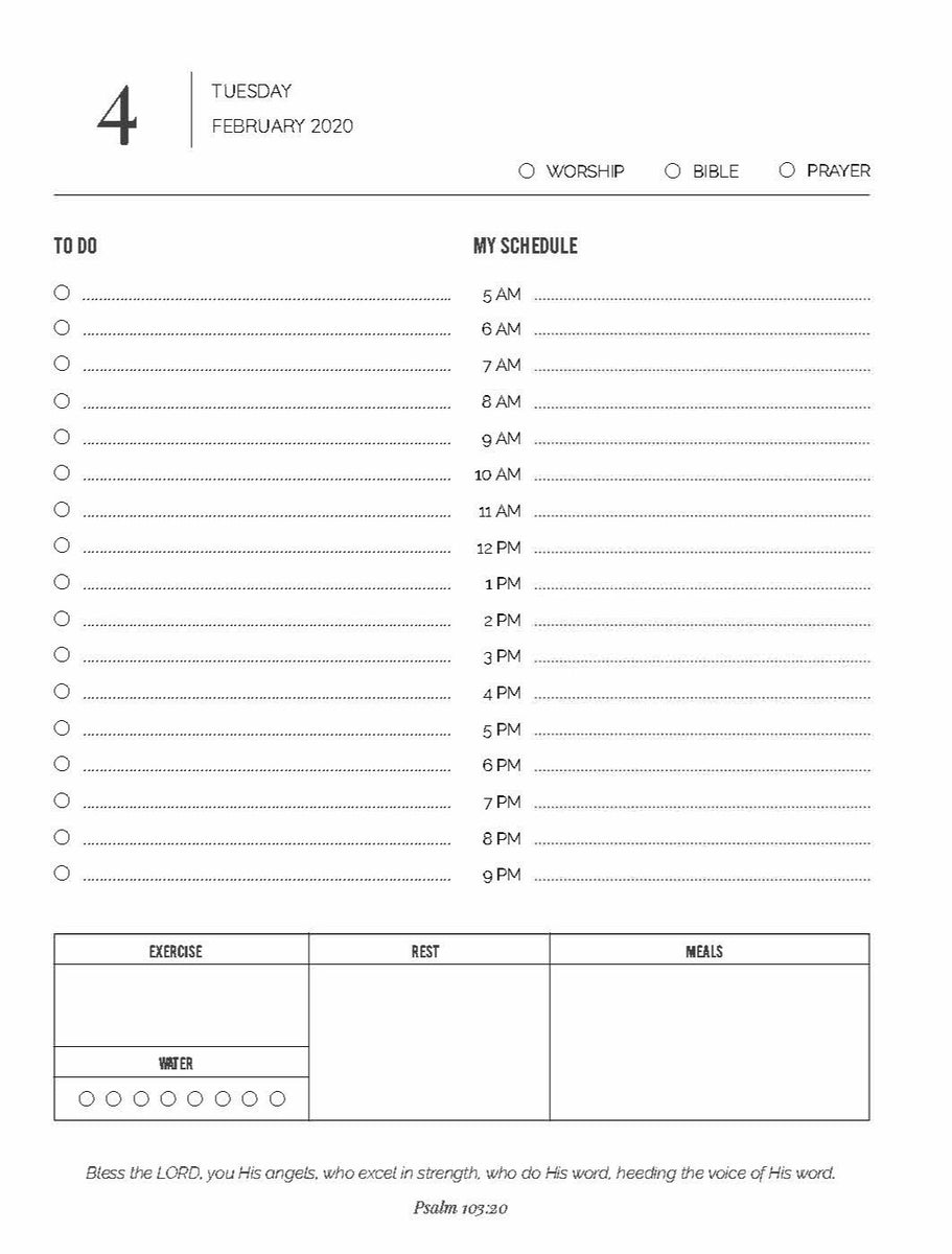 Daily Planner Page Printable – Stay Steeped